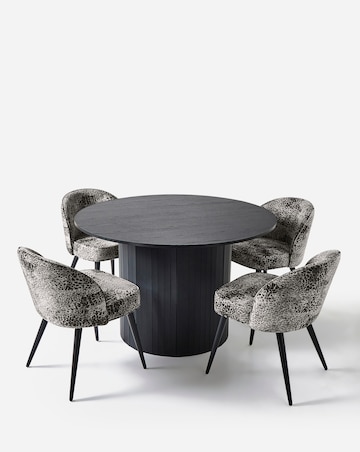 Addison Round Dining Table with 4 Savannah Chairs | Home Essentials